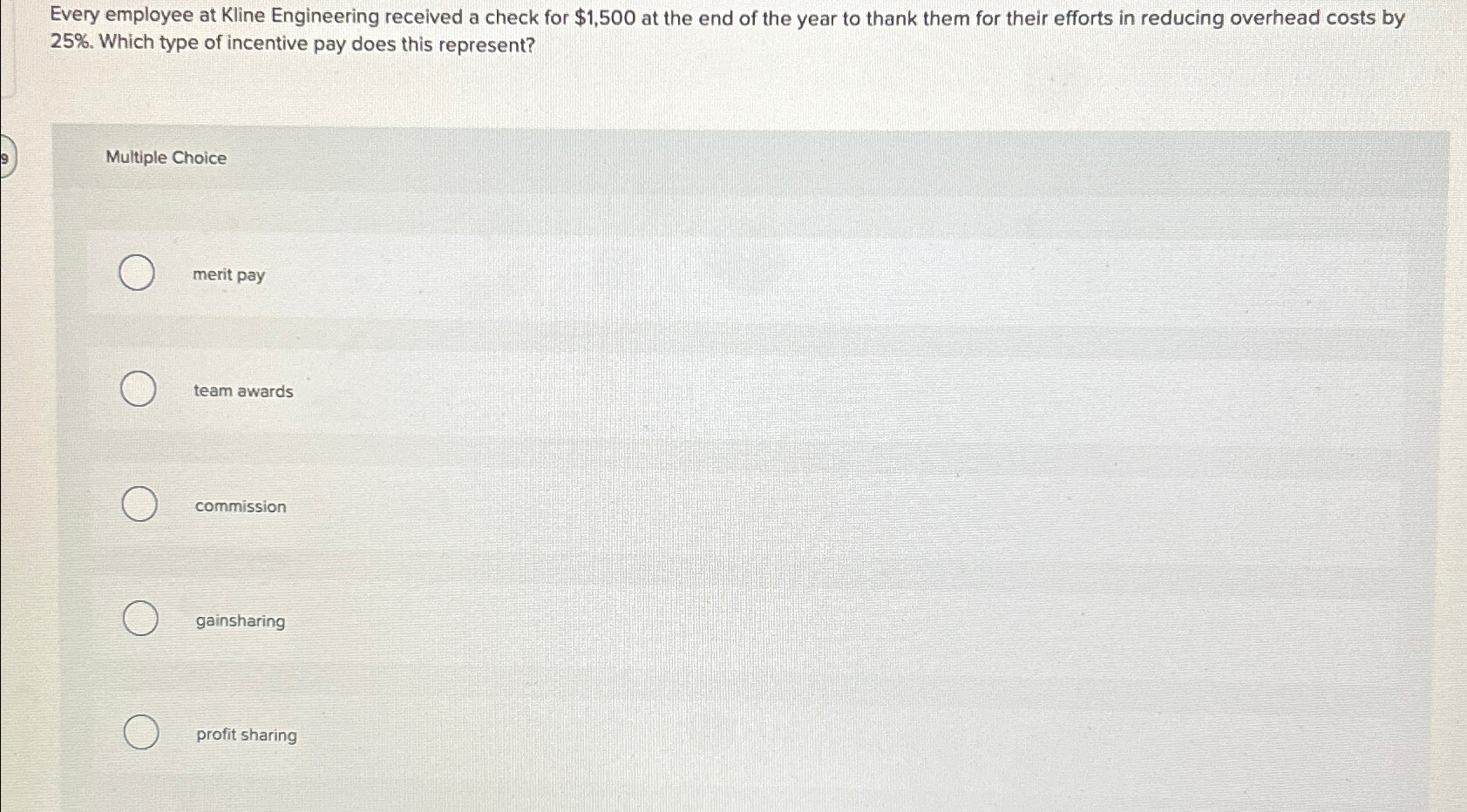 Solved Every employee at Kline Engineering received a check | Chegg.com