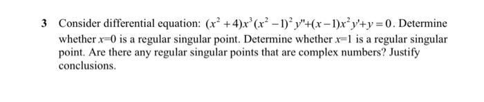 Consider differential equation: | Chegg.com