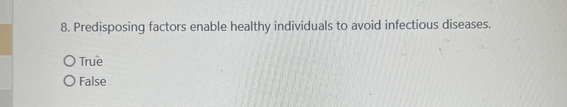 Solved Predisposing factors enable healthy individuals to | Chegg.com