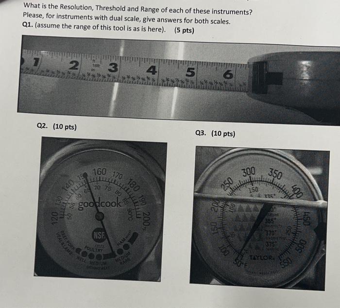 Solved What is the Resolution, Threshold and Range of each | Chegg.com