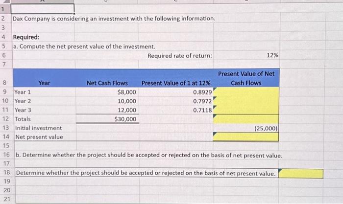 Solved IE QS 24-11 (Static): Net present value (PV factors | Chegg.com
