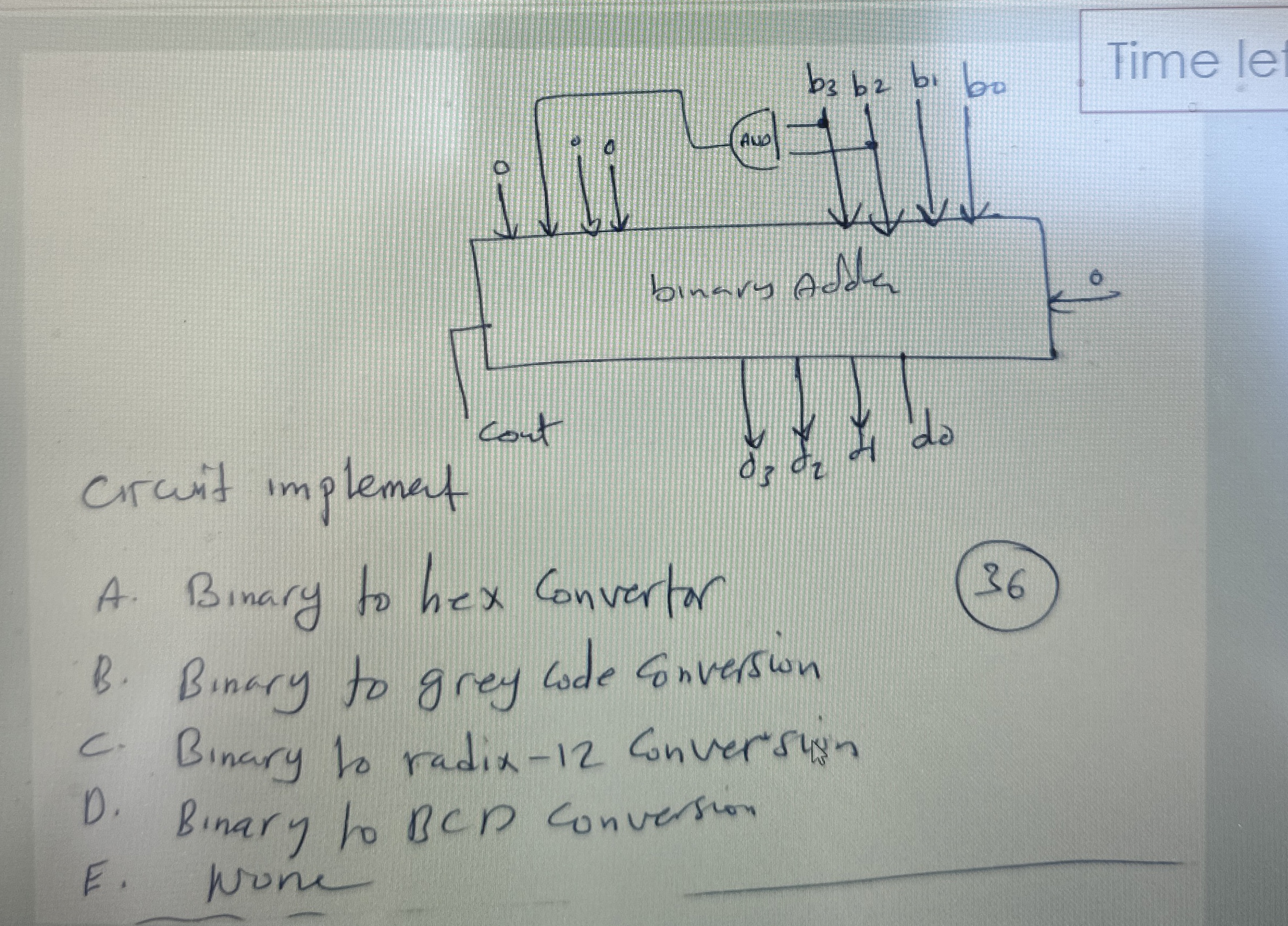Solved Crircit implematA. ﻿Binary to hex Convertor(36)B. | Chegg.com