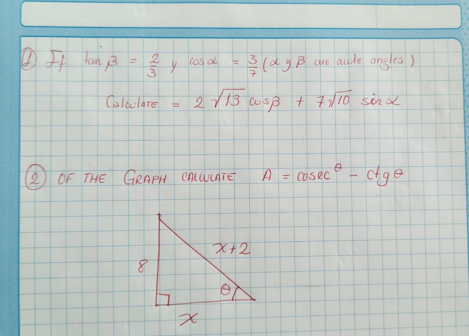 Solved μβ=32ycosα=73(αyβ are aute angles Calculate | Chegg.com