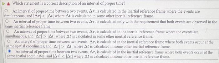 Solved Which statement is a correct description of an | Chegg.com