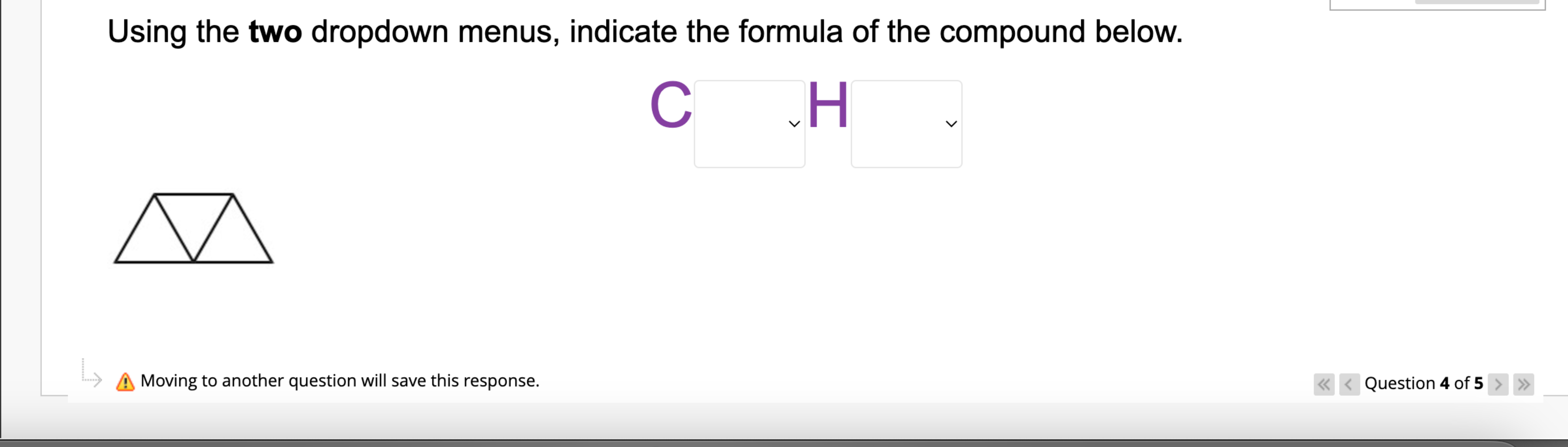 Solved Using the two dropdown menus, indicate the formula of | Chegg.com