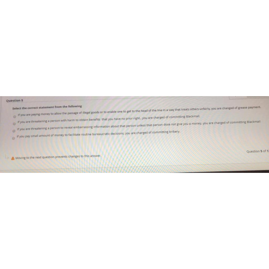 Solved Question 5Select the correct statement from the | Chegg.com