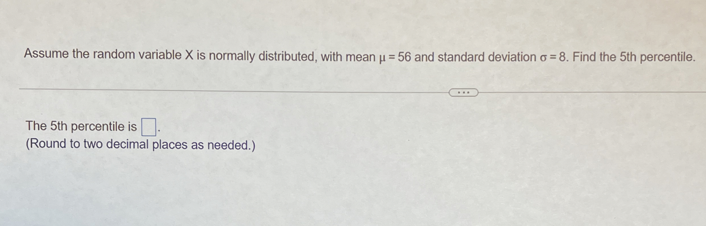 Solved Assume the random variable x is normally distributed, | Chegg.com