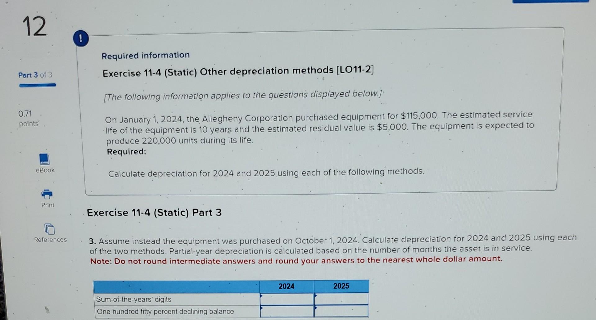 Solved Required information Exercise 11-4 (Static) Other | Chegg.com