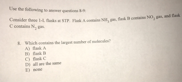Solved Use the following to answer questions 8-9: Consider | Chegg.com