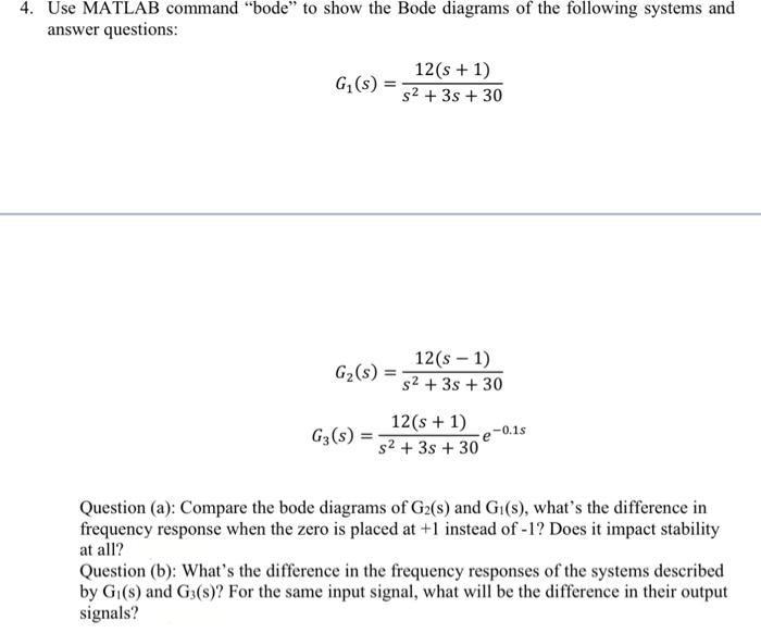 Solved 4. Use MATLAB command Solved 4. Use MATLAB command