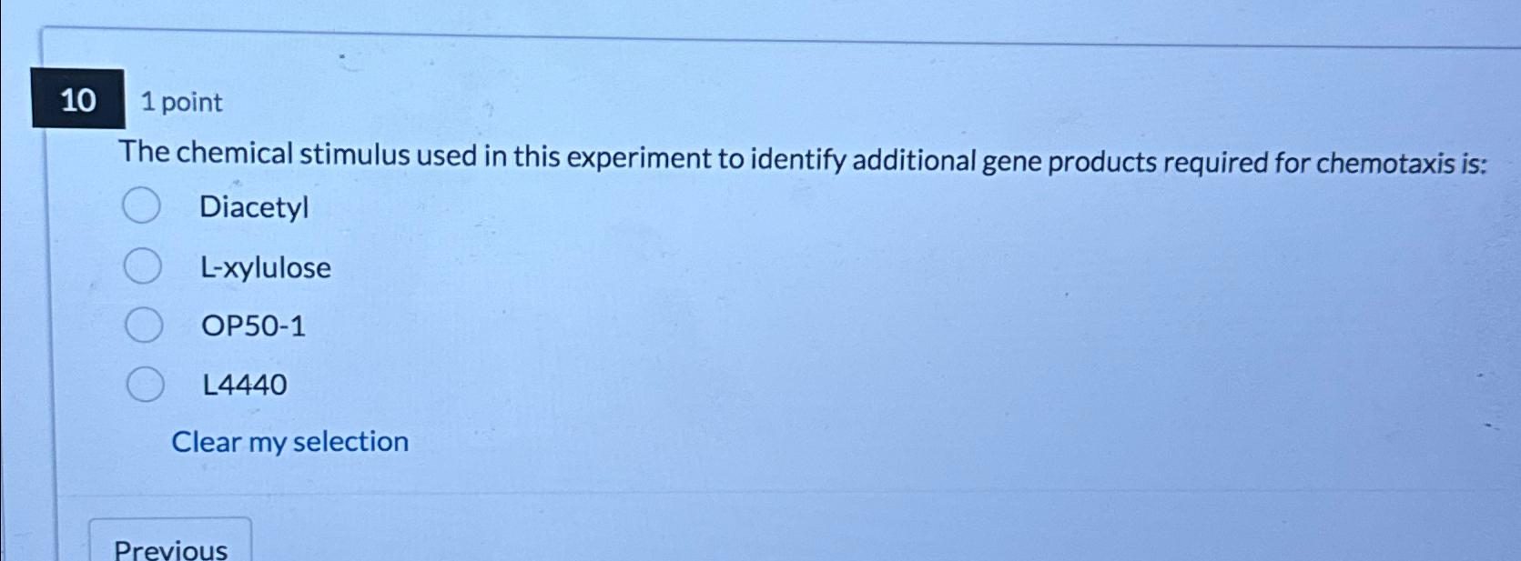Solved 101 ﻿pointThe chemical stimulus used in this | Chegg.com