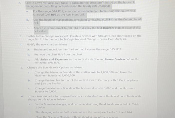 Solved 2. Create a two variable data table to calculate the | Chegg.com