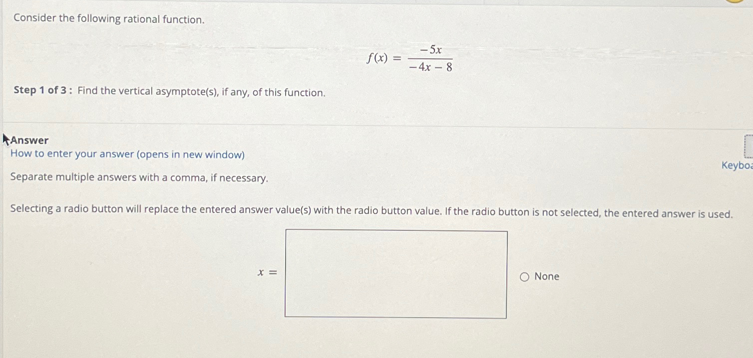 Solved Consider the following rational | Chegg.com