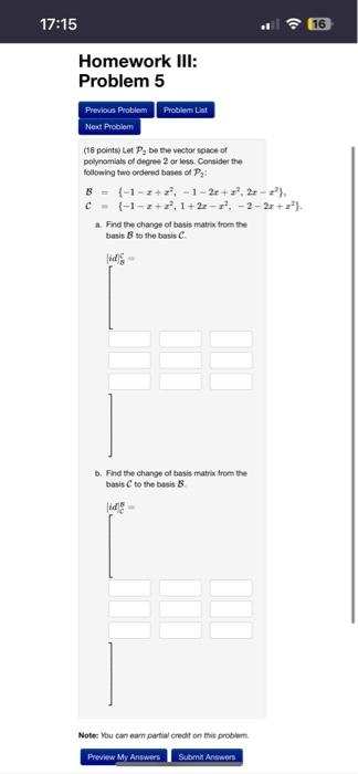 Solved (18 points) Let P2 be the vector spence of | Chegg.com