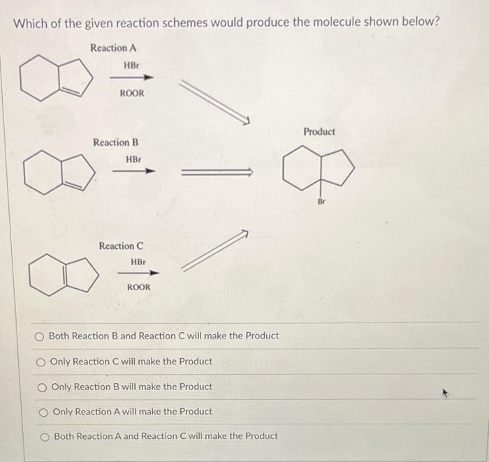 Solved Which of the given reaction schemes would produce the | Chegg.com