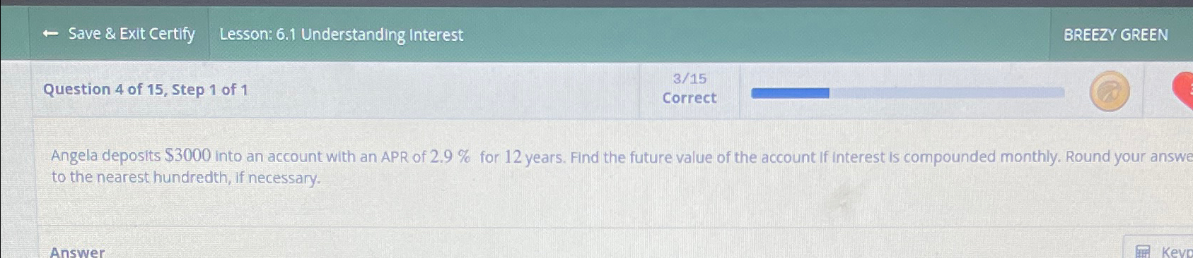 Solved larr Save & Exit CertifyLesson: 6.1 ﻿Understanding | Chegg.com