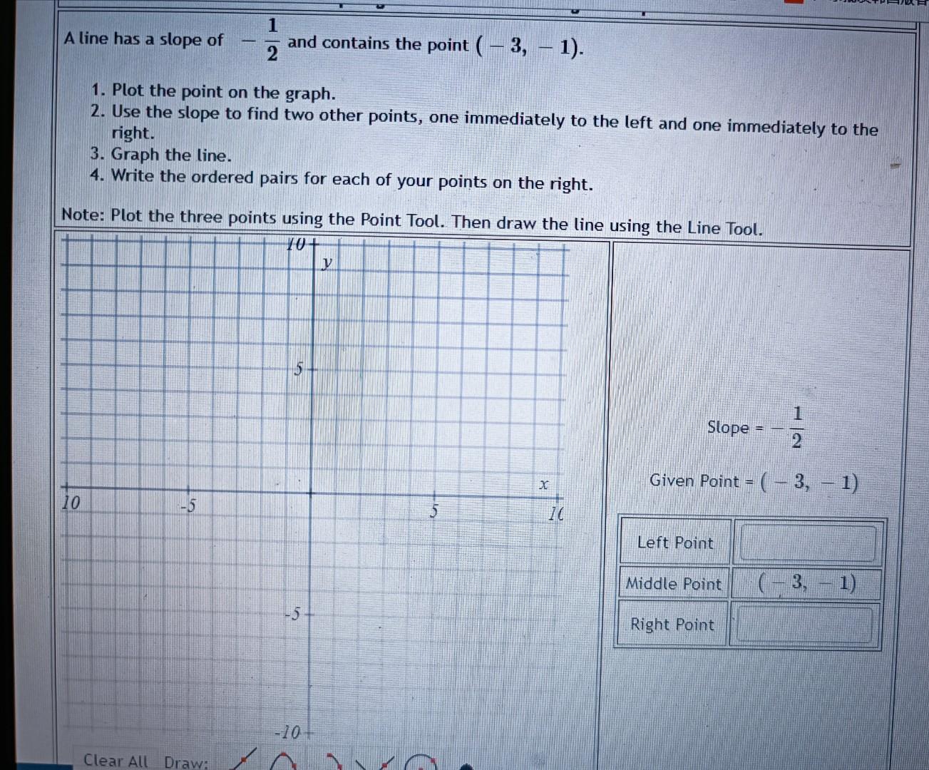 Solved A line has a slope of 8/7 and contains the point | Chegg.com