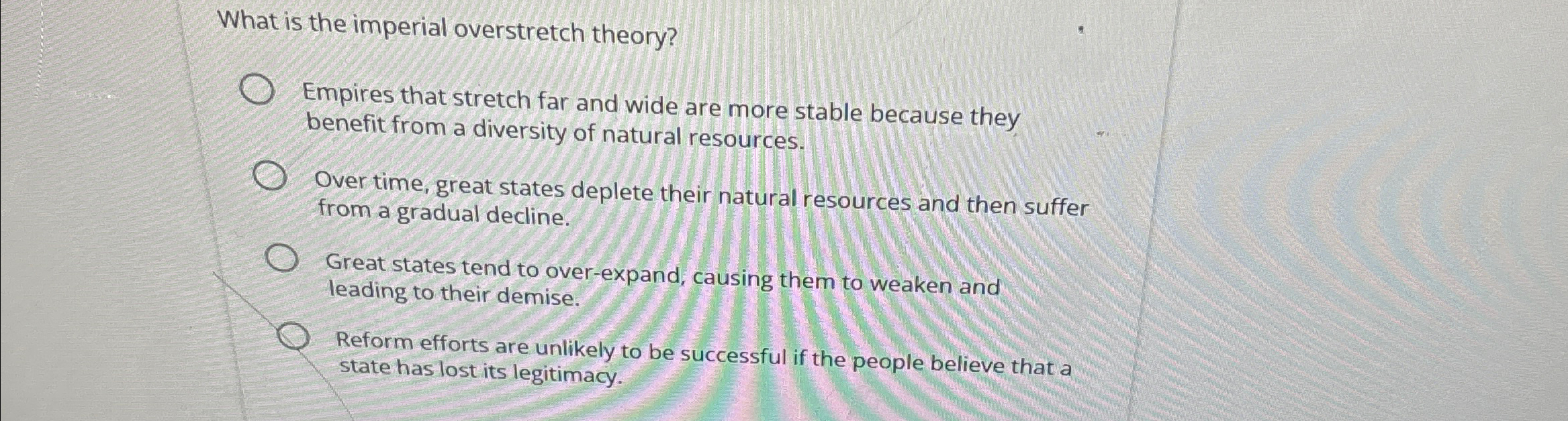 What is the imperial overstretch theory?Empires that | Chegg.com