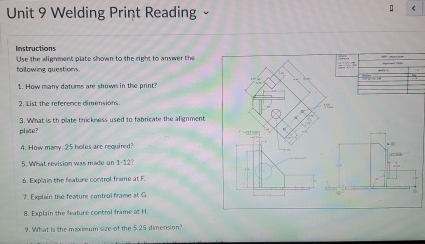 Solved Unit 9 ﻿Welding Print ReadingInstructionsUse the | Chegg.com