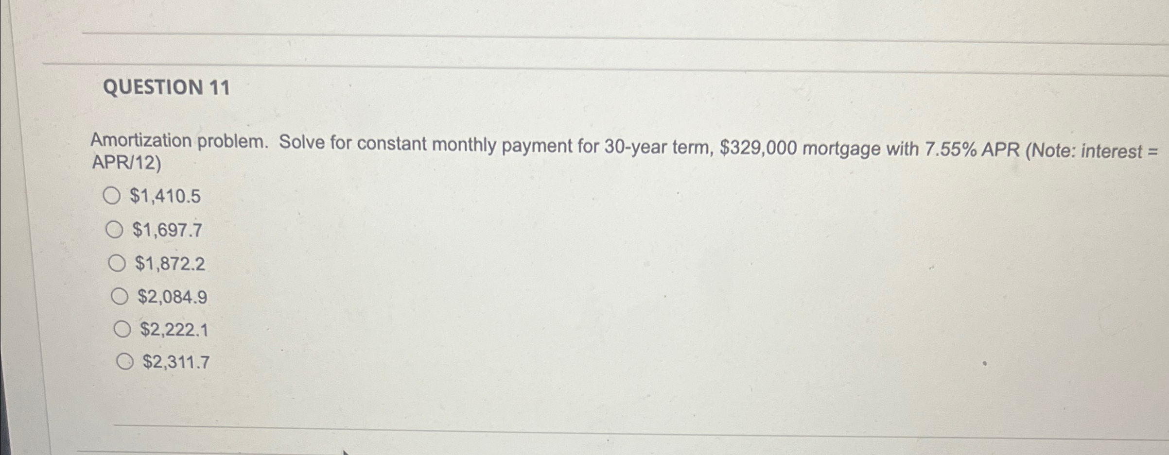 Solved Question 11amortization Problem Solve For Constant 7008
