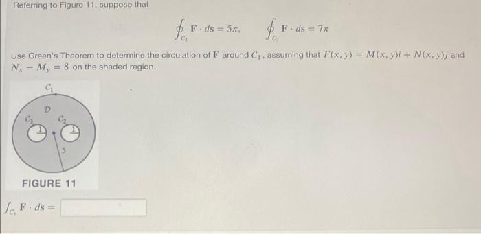 Solved Referring to Figure 11, suppose that ∮C2F⋅d | Chegg.com