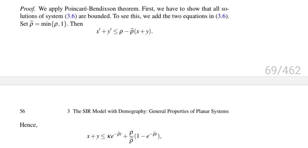 Solved Proof. We apply Poincaré-Bendixson theorem. First, we | Chegg.com
