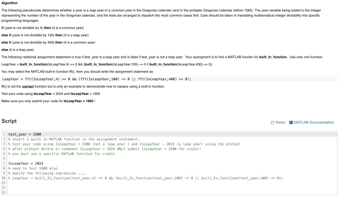 Solved Algorithm The following pseudocode determines whether | Chegg.com
