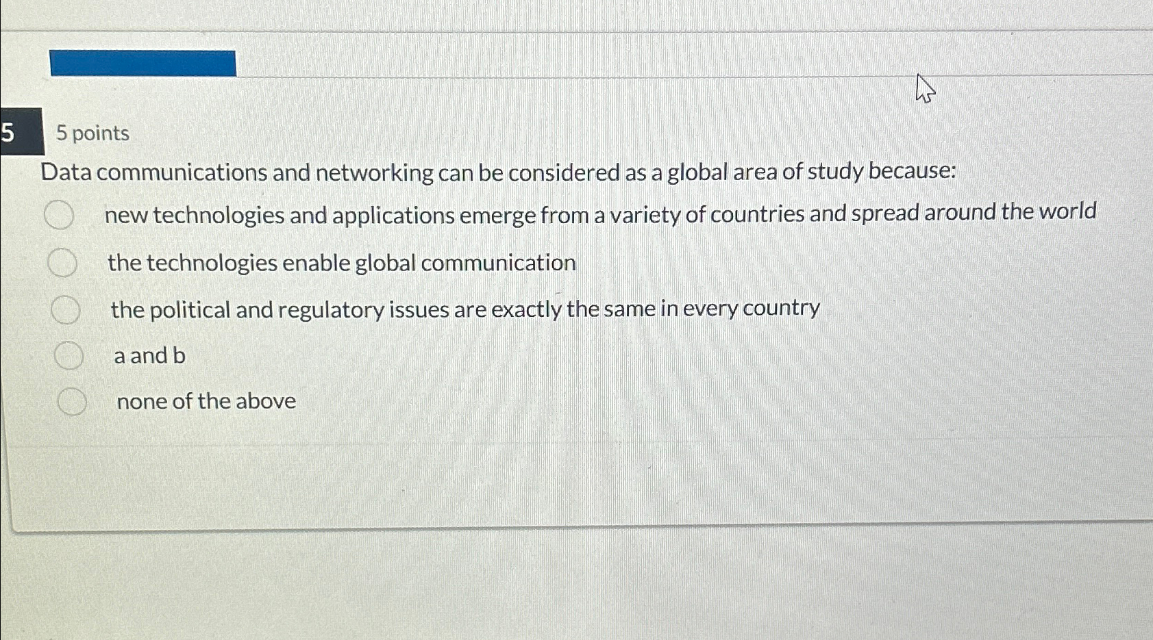 Solved 5 ﻿pointsData communications and networking can be | Chegg.com