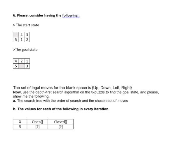 Solved 6. Please, consider having the following: > The start | Chegg.com