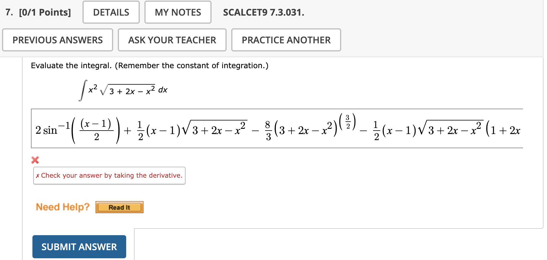 Please show all steps. Evaluate the integral. | Chegg.com