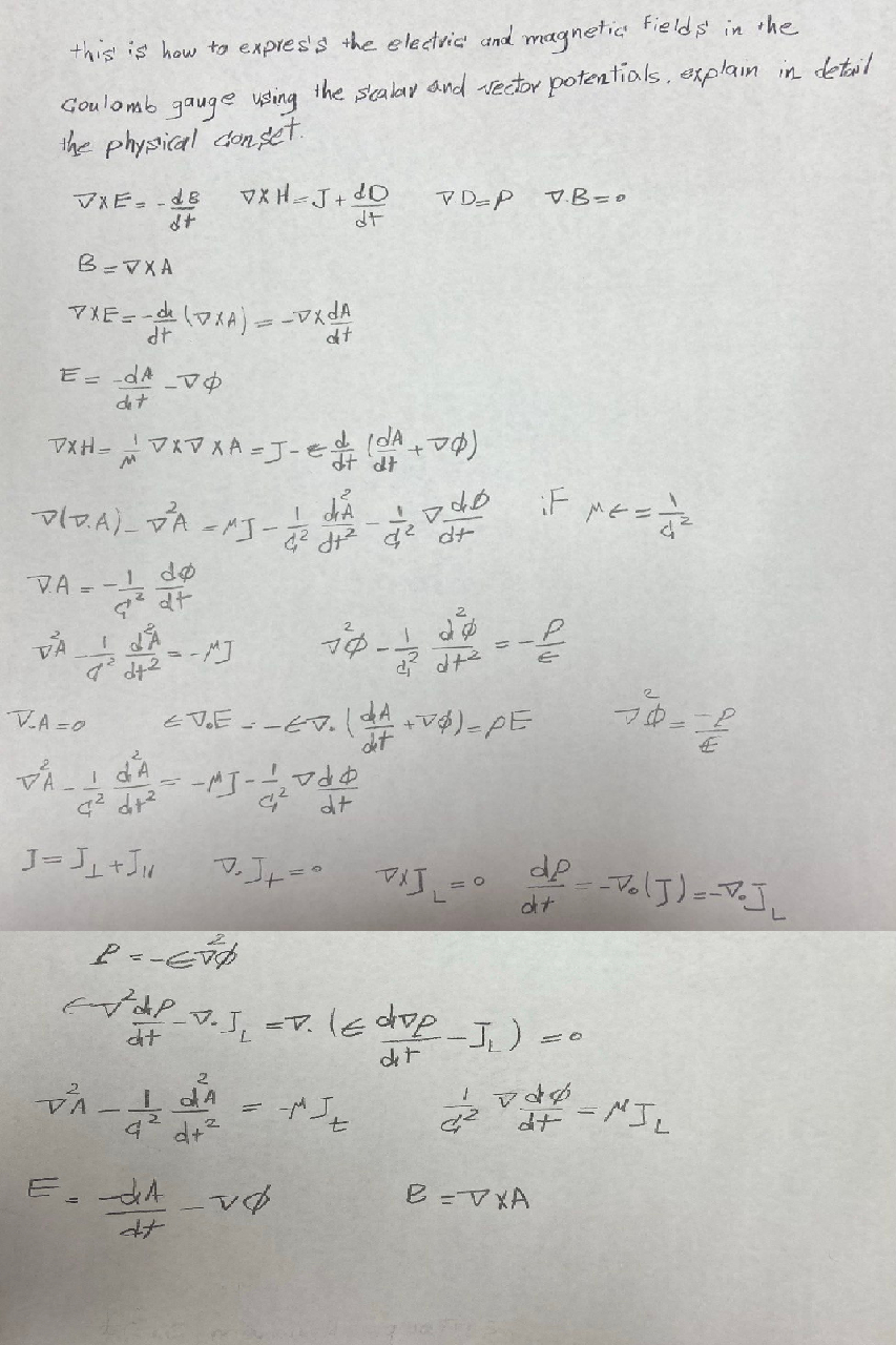 Solved This is how to express the electric and magnetic | Chegg.com