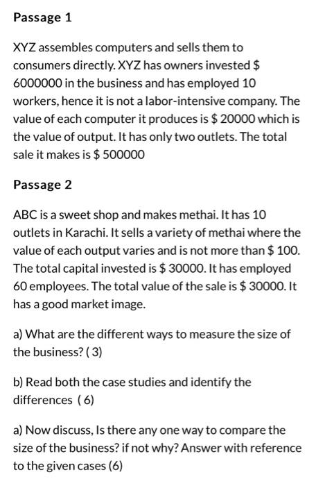 Solved XYZ assembles computers and sells them to consumers | Chegg.com
