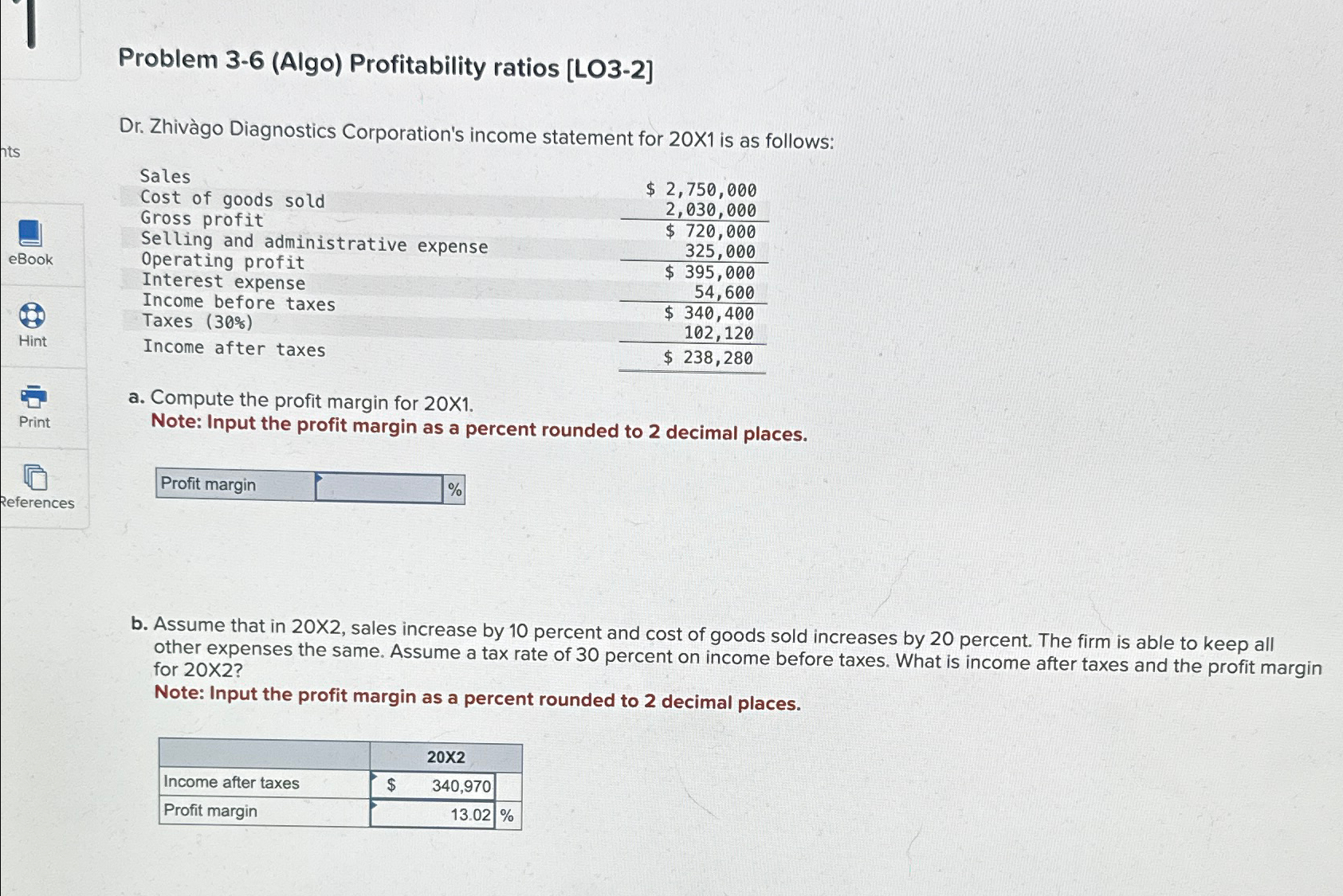 Solved Problem 3-6 (Algo) ﻿Profitability ratios [LO3-2]Dr. | Chegg.com