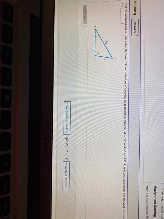 Solved remaining for each que Assignment Scoring Your best | Chegg.com
