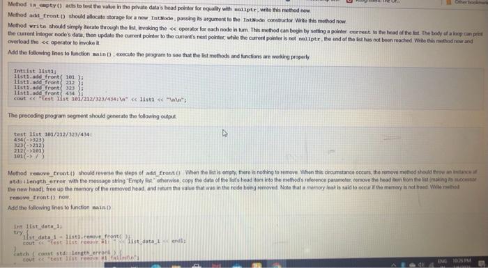 Solved Augnment The The Integer Node Class Consider the | Chegg.com
