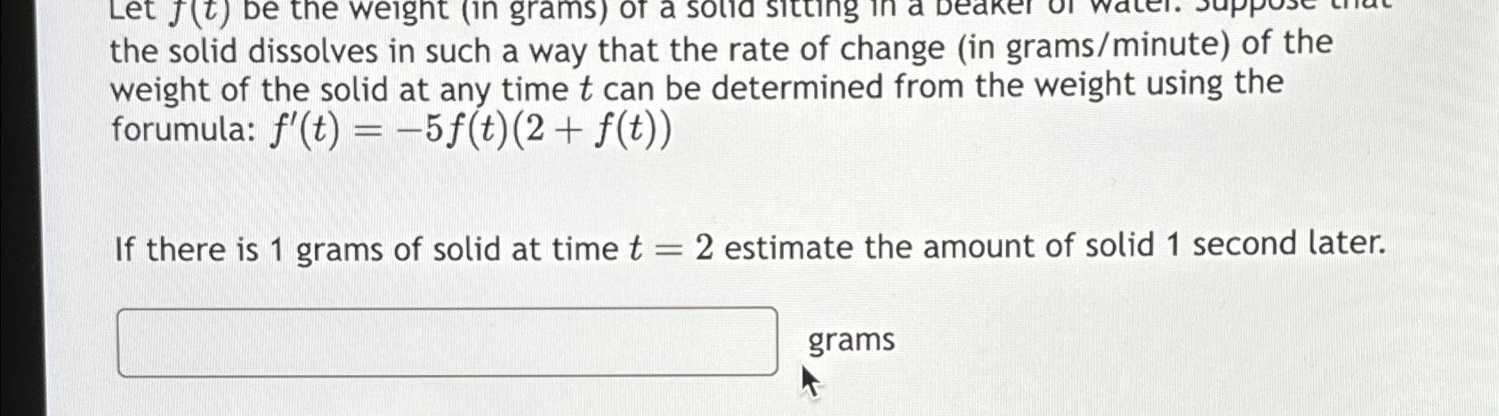 Solved the solid dissolves in such a way that the rate of | Chegg.com