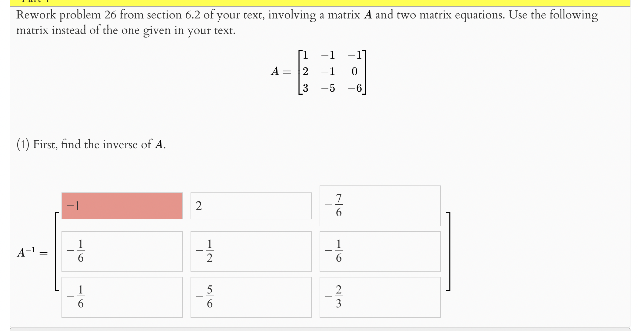 Solved Rework problem 26 ﻿from section 6.2 ﻿of your text, | Chegg.com