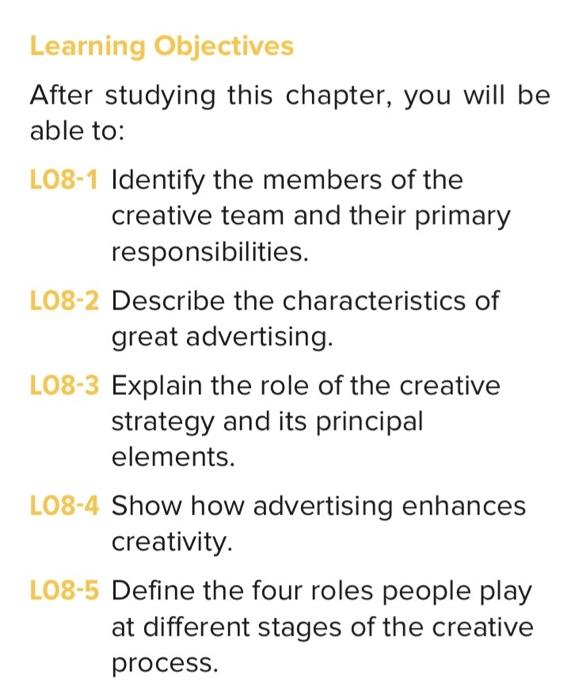 Solved Learning Objectives After studying this chapter, you | Chegg.com