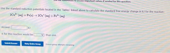 Solved Use the standard reduction potentials located in the | Chegg.com
