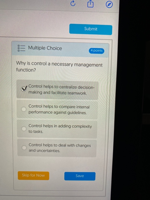 Solved Submit Multiple Choice 4 points Which of the | Chegg.com