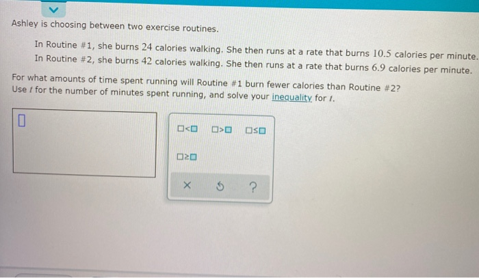 Solved Ashley is choosing between two exercise routines. In | Chegg.com