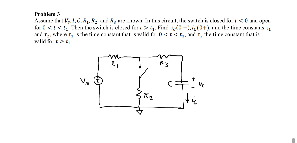 Solved Problem 1For the circuit below, assume that | Chegg.com