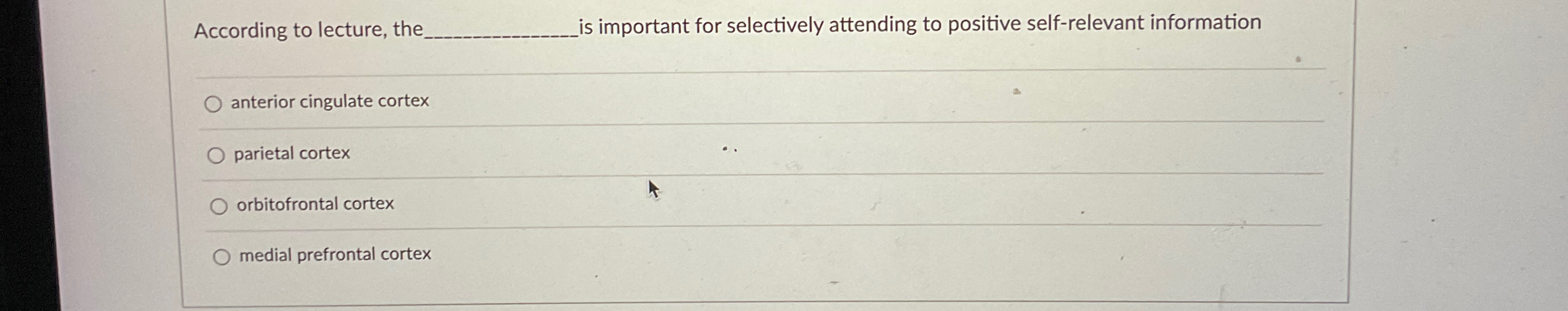 Solved According to lecture, the. ﻿s important for | Chegg.com