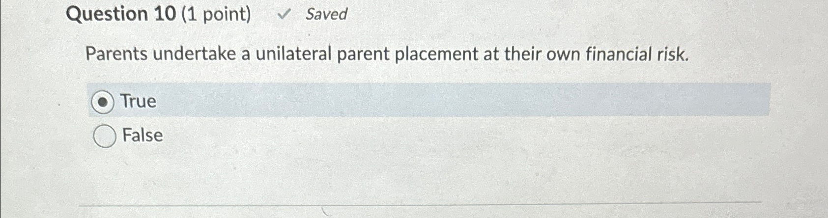 Solved Question 10 (1 ﻿point) ﻿SavedParents undertake a | Chegg.com