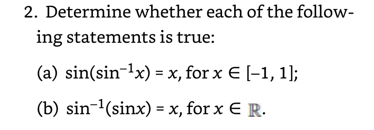 Solved Determine whether each of the follow-ing statements | Chegg.com