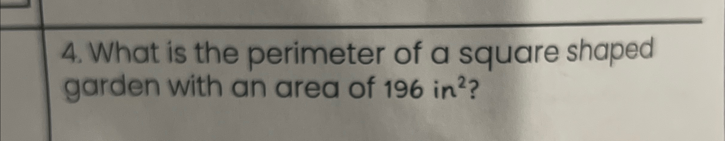 Solved What is the perimeter of a square shaped garden with | Chegg.com