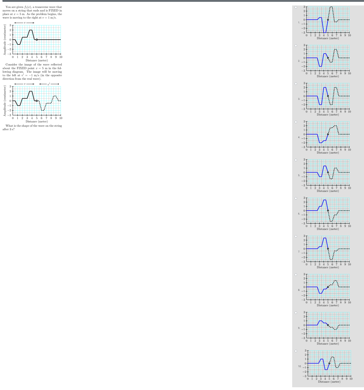 Solved You are given f1(x), ﻿a transverse wave that moves on | Chegg.com