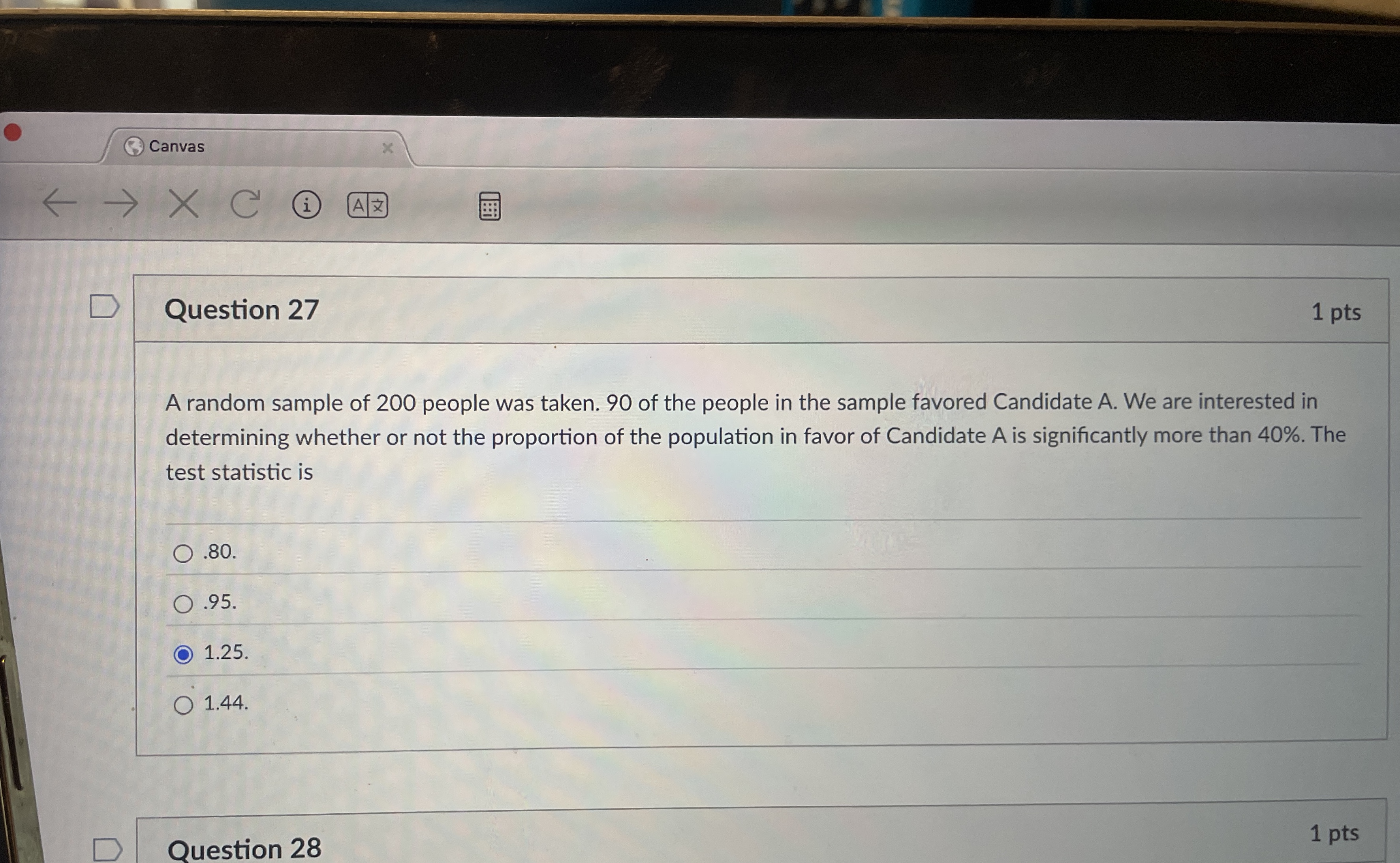Solved CanvasQuestion 271 ﻿ptsA random sample of 200 ﻿people | Chegg.com