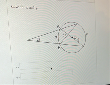 Solved Solve for x and y . x=y= Solve for x and y . | Chegg.com