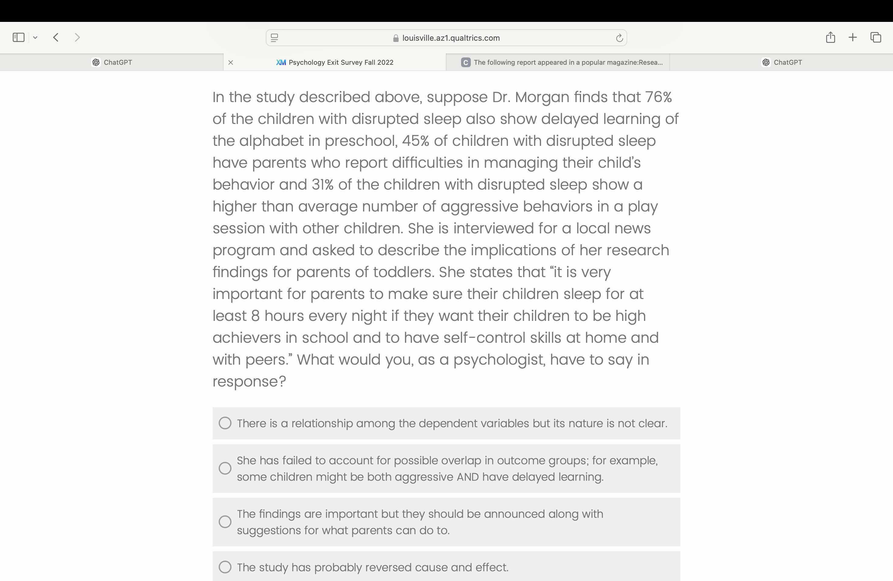 Solved In the study described above, suppose Dr. ﻿Morgan | Chegg.com
